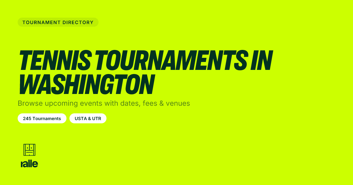 Tennis Tournaments in Washington • Ralle
